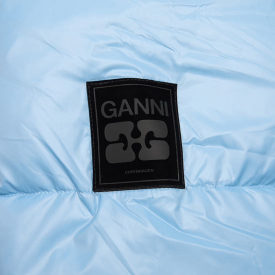 GANNI Shiny Nylon Short Puffer Jacket (Blissful Blue) – CNCPTS