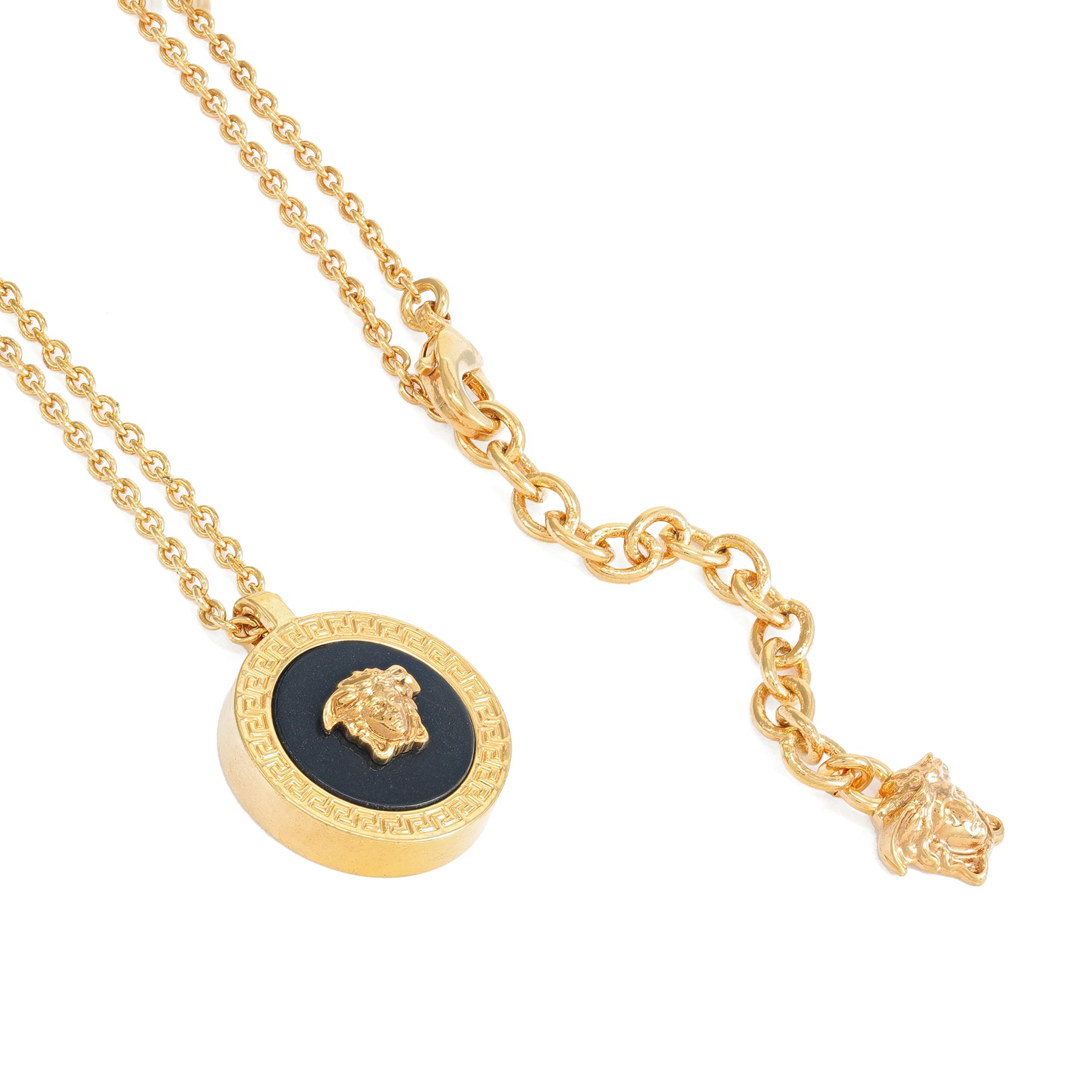 Versace Necklace Metal Black Tribute Gold